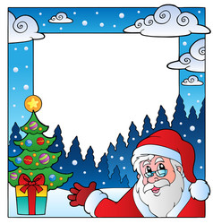 Frame with santa claus theme 3 Royalty Free Vector Image