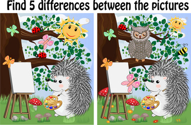 Find differences between pictures Royalty Free Vector Image