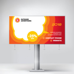 Stylish billboard design creative concept Vector Image