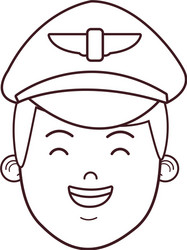 Airplane pilot cartoon Royalty Free Vector Image