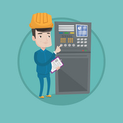 Engineer Standing Near Control Panel Vector Images (69)