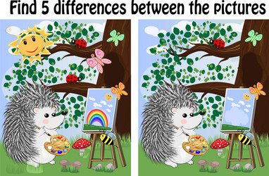 Find differences between pictures Royalty Free Vector Image