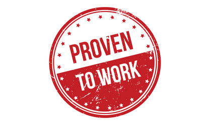 Clinically proven rubber stamp seal Royalty Free Vector