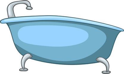 Cartoon home washroom tub Royalty Free Vector Image