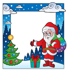 Frame with santa claus theme 3 Royalty Free Vector Image