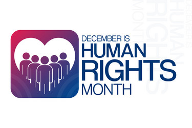 December is human rights month Royalty Free Vector Image