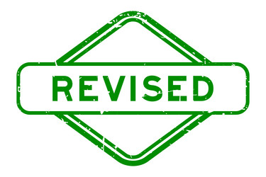 Grunge black revised word rubber seal stamp Vector Image