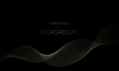 Black background with fade golden lines Royalty Free Vector