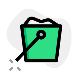 Container for carrying and pouring sand Royalty Free Vector