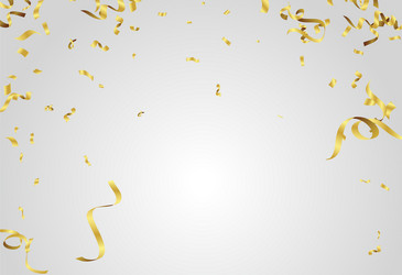 Festive design border gold bright confetti Vector Image