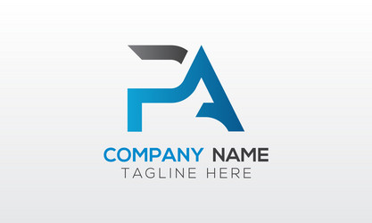 Initial pa letter logo with creative modern Vector Image
