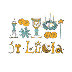 Saint lucia day concept Royalty Free Vector Image