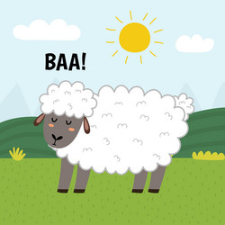 Donkey saying hee-haw print cute farm character Vector Image