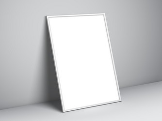 Blank white poster template Royalty Free Vector Image