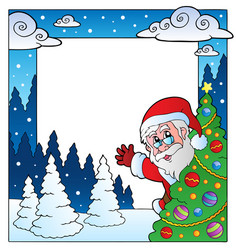Frame with santa claus theme 3 Royalty Free Vector Image