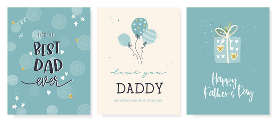 Cute fathers day design hand drawn doodles gift Vector Image