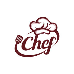 Kitchen chef design logo template Royalty Free Vector Image