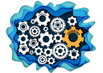 Leadership concept with paper art abstract Vector Image