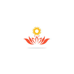 Lotus Flower Symbol Royalty Free Vector Image - VectorStock