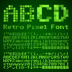 8 bit font Royalty Free Vector Image - VectorStock