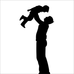 Dad silhouette Royalty Free Vector Image - VectorStock