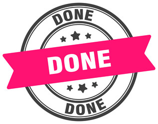 Done stamp label on transparent background Vector Image