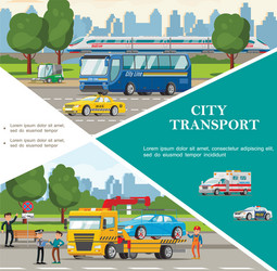 City service vehicles set Royalty Free Vector Image