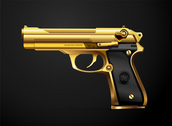 Gun black metal weapon Royalty Free Vector Image