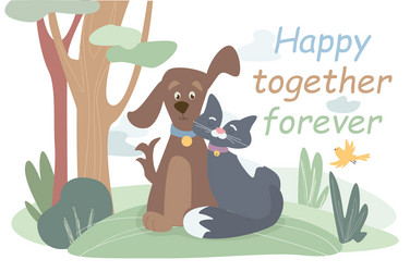 Cute Together Forever Wallpaper