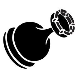 Simple rook chess piece sideways stroke Royalty Free Vector