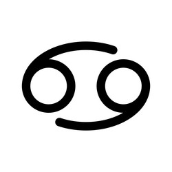 Cancer star zodiac symbol icon Royalty Free Vector Image