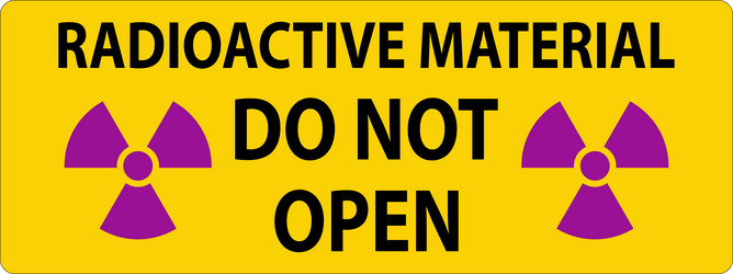 Caution radiation sign radioactive material Vector Image