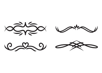 Decorative line ornament element Royalty Free Vector Image