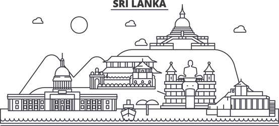 Sri lanka colombo tourism landmarks city Vector Image