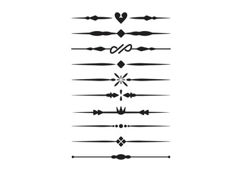 Decorative line ornament element Royalty Free Vector Image