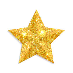 Gold glitter star golden sparkle luxury Royalty Free Vector