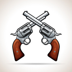 Cowboy gun color design Royalty Free Vector Image