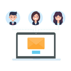 Letter on computer monitor the concept of e-mail Vector Image
