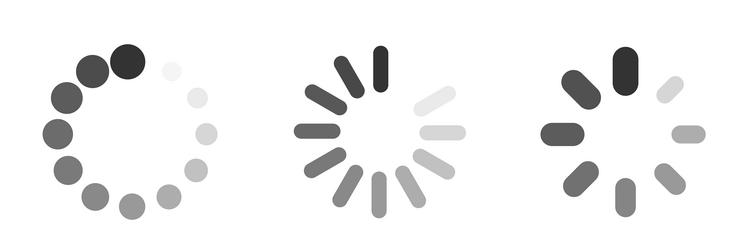 Loading line collection - load symbols Royalty Free Vector