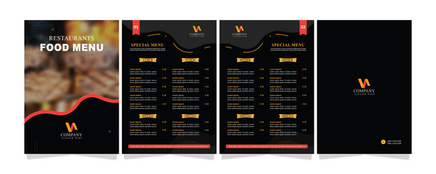 Restaurant menu card design template Royalty Free Vector