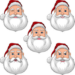 Confused santa claus face side view Royalty Free Vector