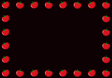 Tomato border frame background Royalty Free Vector Image