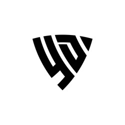 Yd monogram wing shape style Royalty Free Vector Image