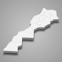 Map of mena region with borders the states Vector Image