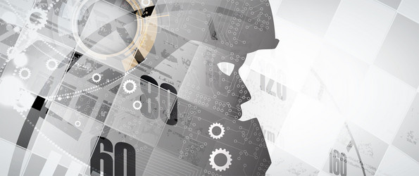 Artificial intelligence can drive sport racing Vector Image