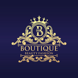 Luxury boutique logo templates Royalty Free Vector Image