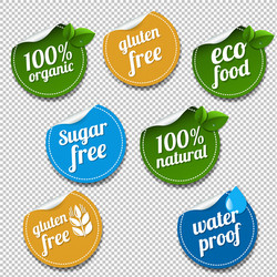 100 organic product label isolated white Vector Image