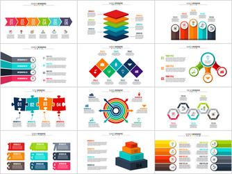 Flowchart schemes and hierarchy diagrams workflow Vector Image