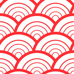 Japanese traditional waves seigaiha pattern Vector Image