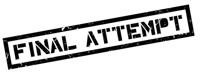 Final attempt rubber stamp Royalty Free Vector Image